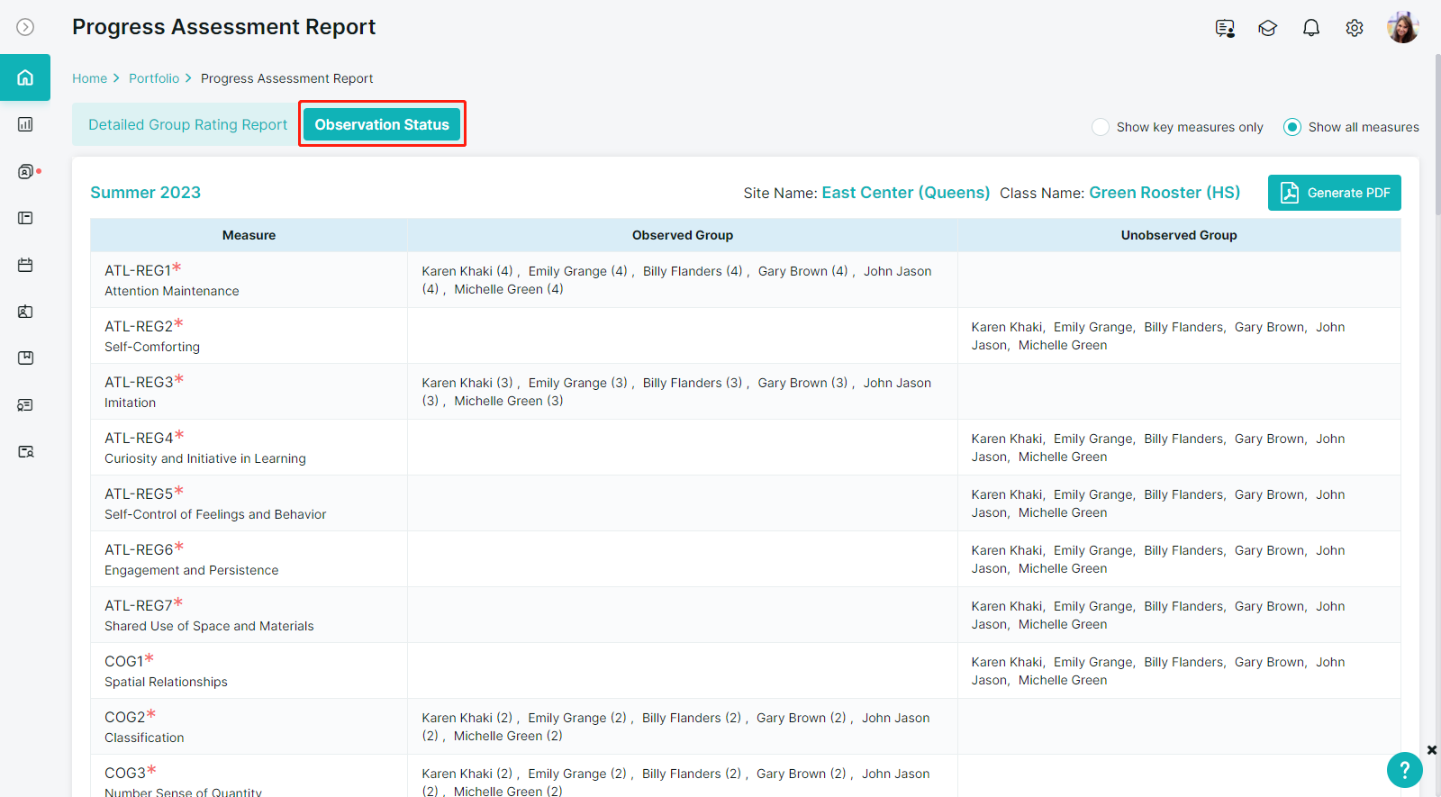 Progress Assessment Report – Learning Genie