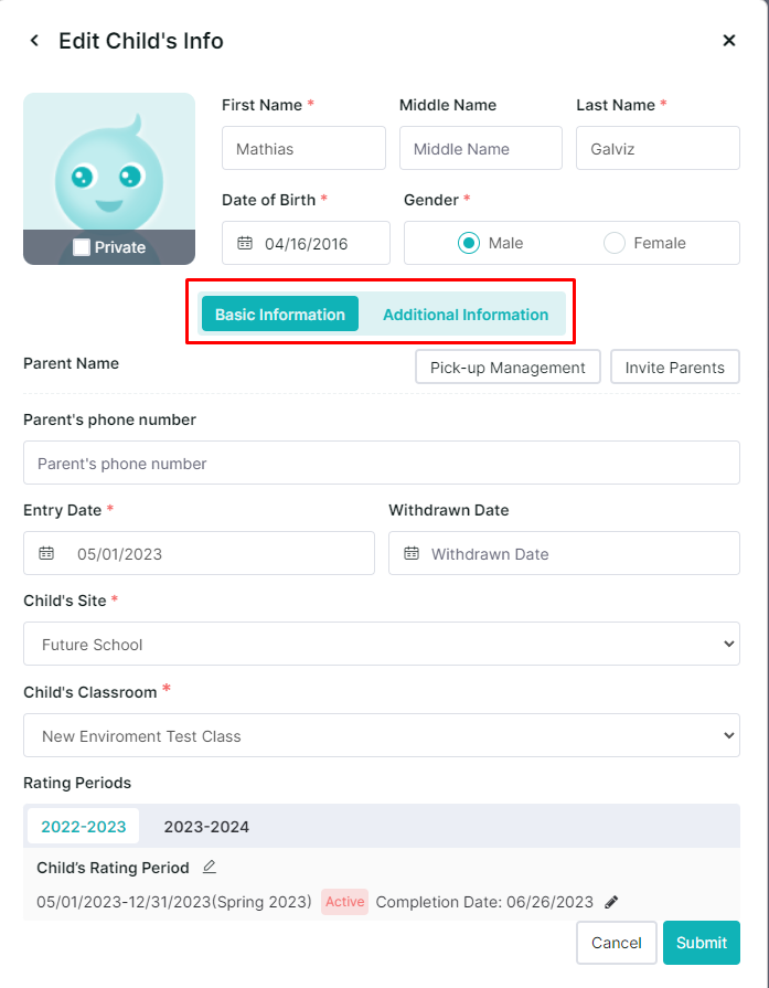 How to Edit a Child’s Demographic Information in Learning Genie – Learning Genie